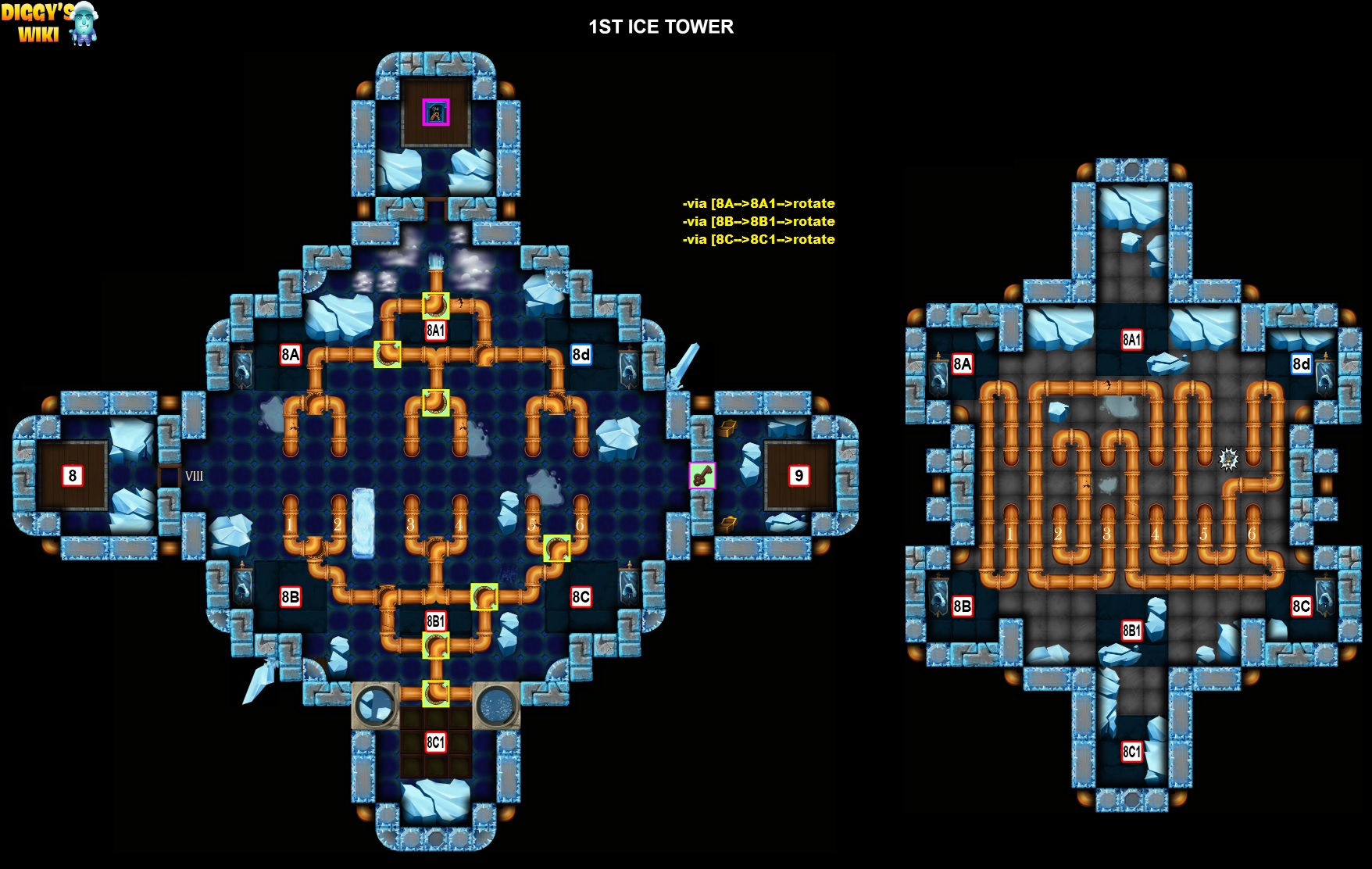 1st Ice Tower - Ice Marquess Remastered - Diggy's Adventure | Diggy's Guide